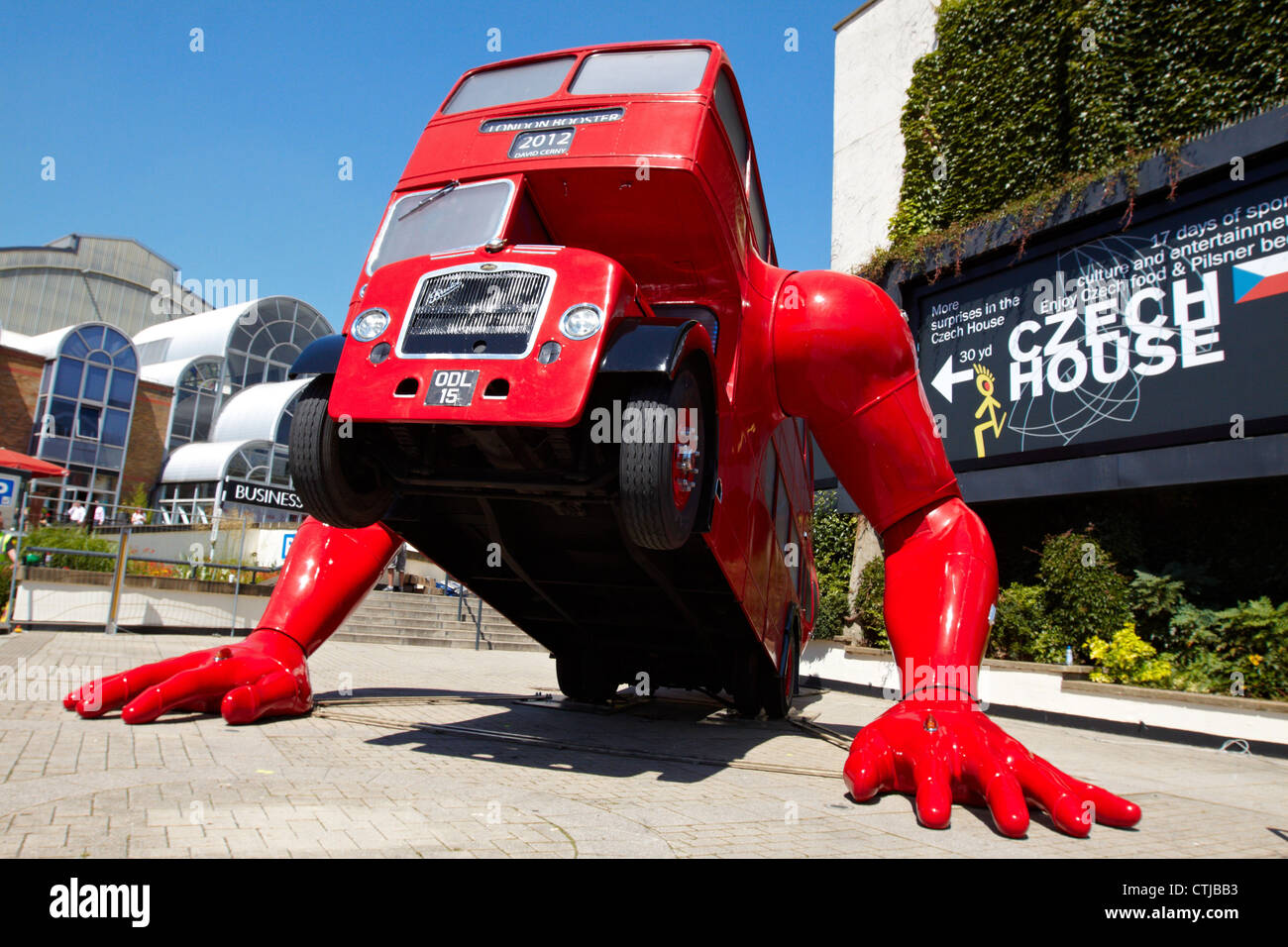 The London Booster, a red london bus that does push ups, by Czech ...