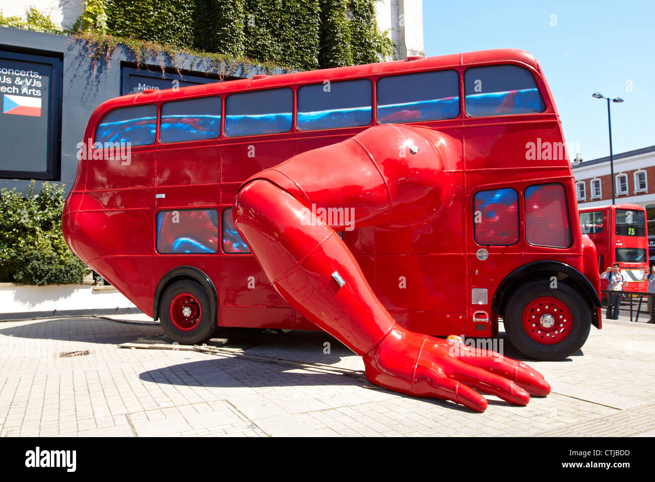 The London Booster, a red london bus that does push ups, by Czech ...