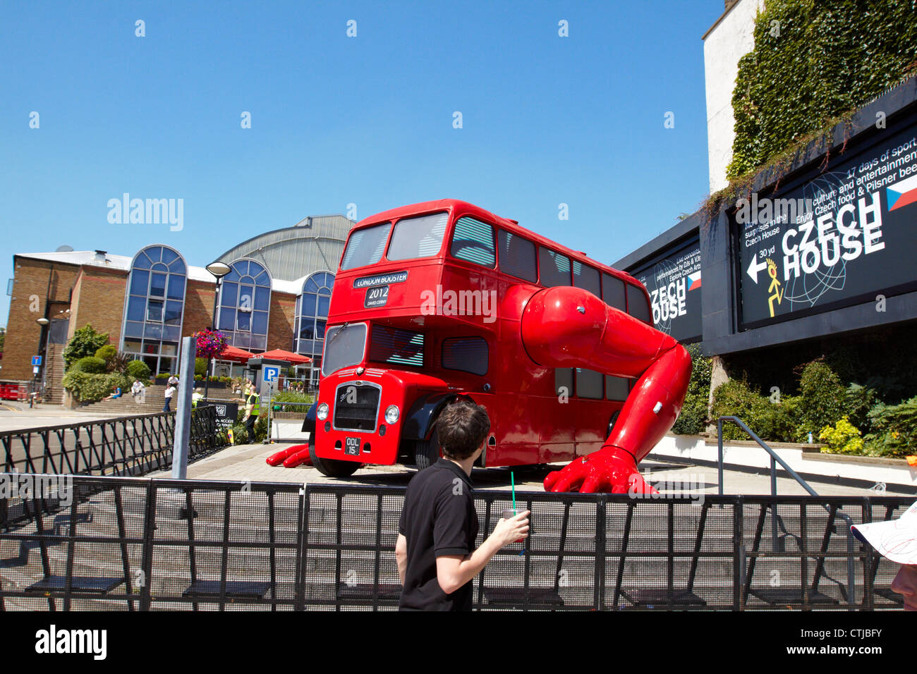 The London Booster, a red london bus that does push ups, by Czech ...