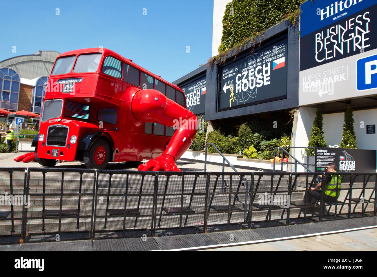 The London Booster, a red london bus that does push ups, by Czech ...