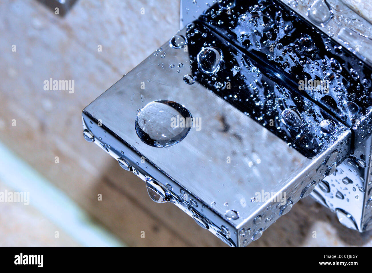 cold droplets on the surface of stainless steel Stock Photo - Alamy