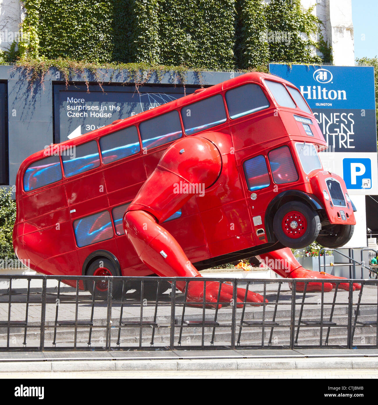 The London Booster, a red london bus that does push ups, by Czech ...