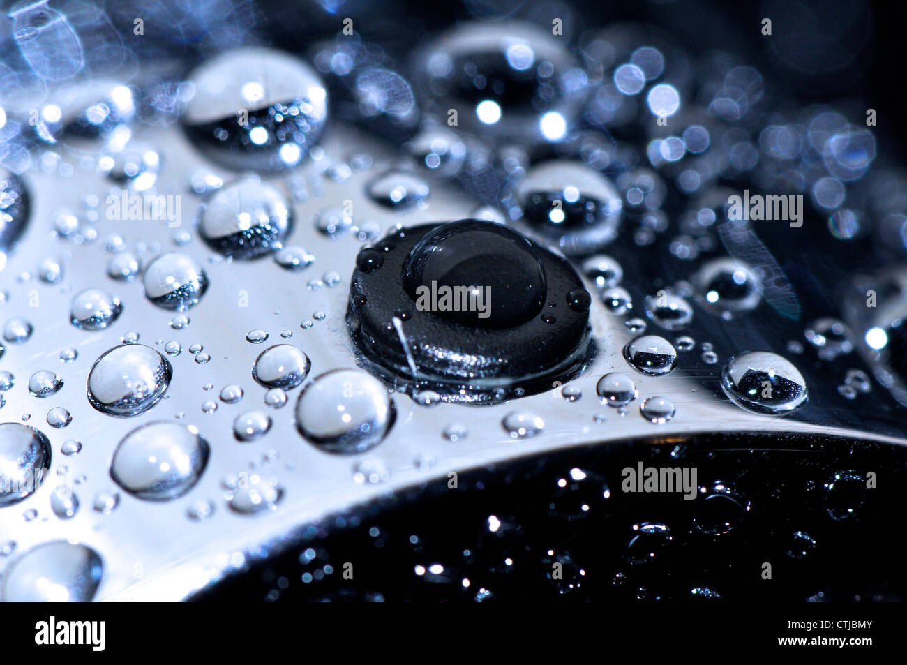 cold droplets on the surface of stainless steel Stock Photo - Alamy