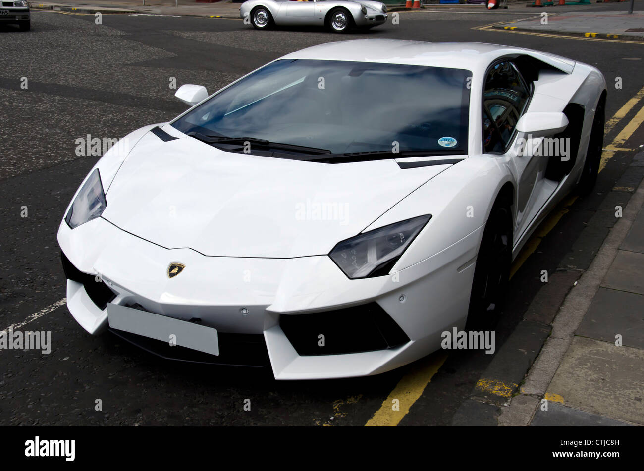 Lamborghini car parked in the Centre of Edinburgh, Scotland ...