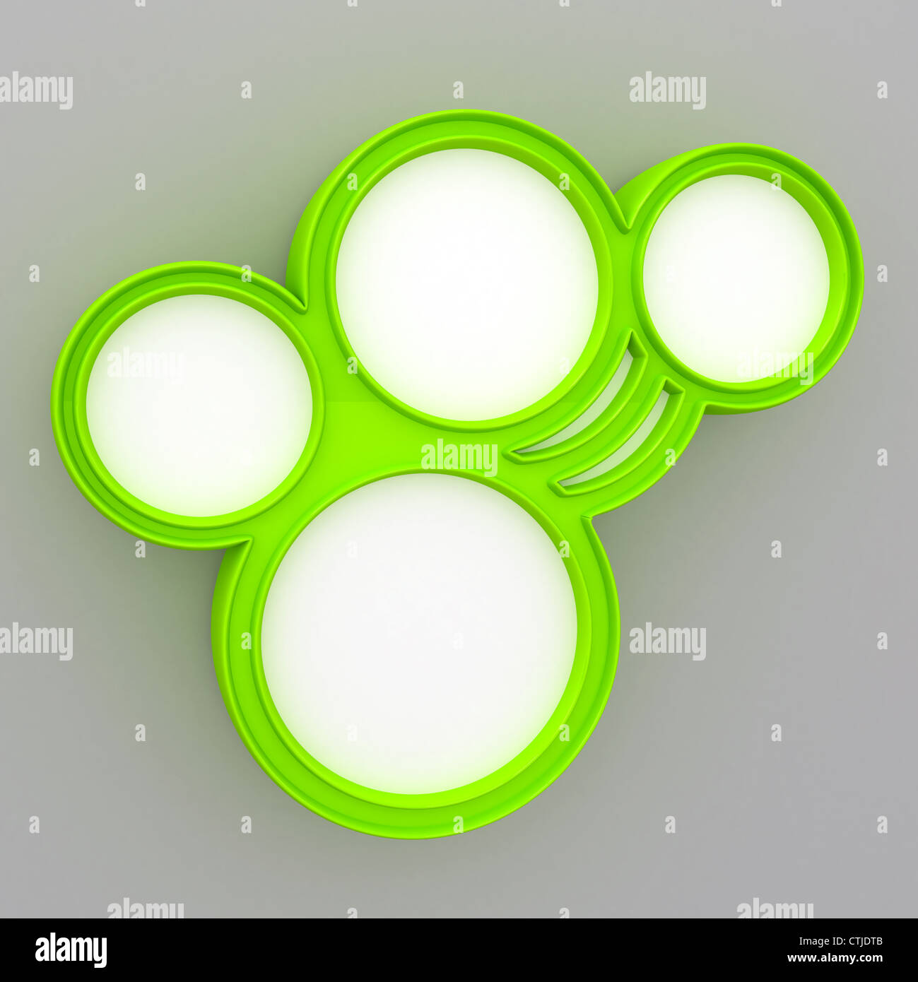 3d abstract glossy speech bubble in perspective with place for text ...