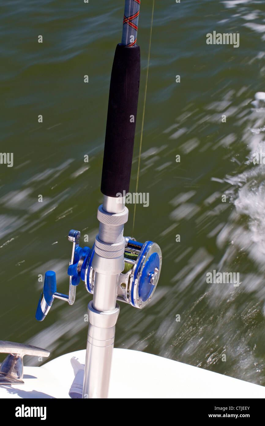 fishing from the boat in open sea Stock Photo - Alamy