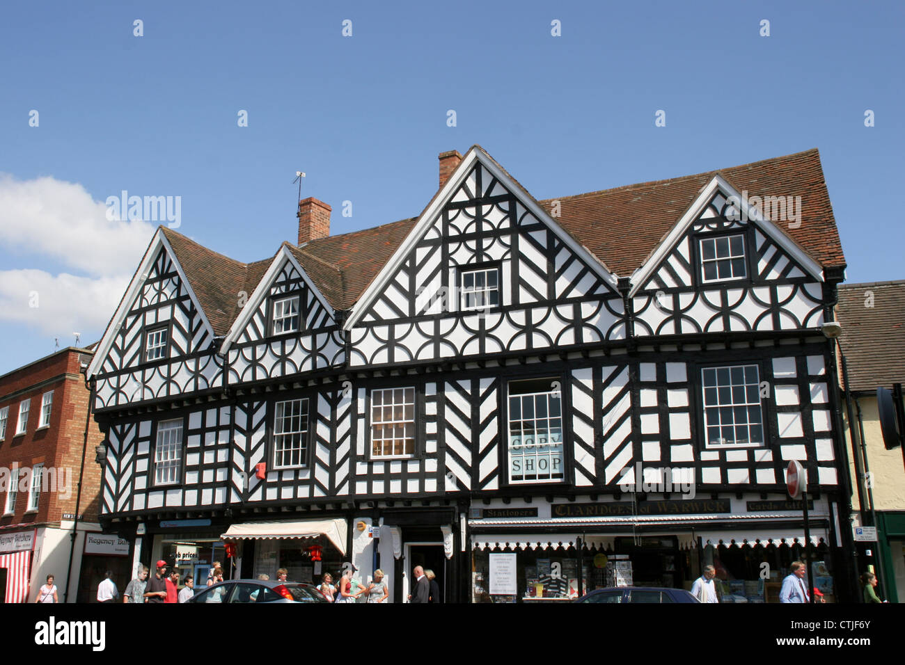 Timber framed building in Square Warwick Warwickshire England Stock ...