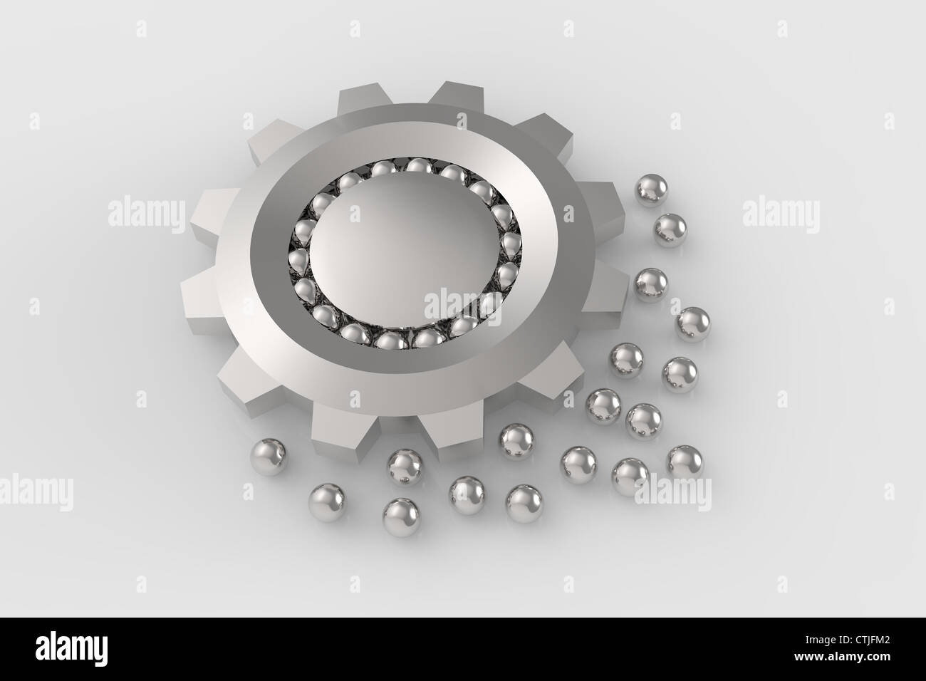 Metal sphere 3d gear hi-res stock photography and images - Alamy
