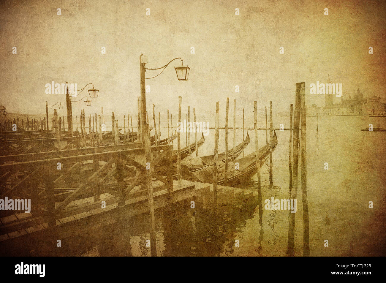 Vintage image of Grand Canal, Venice Stock Photo - Alamy