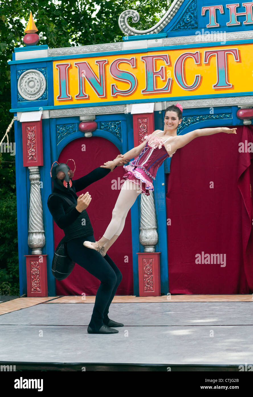 Acrobats peoples day lewisham insect circus show hi-res stock ...