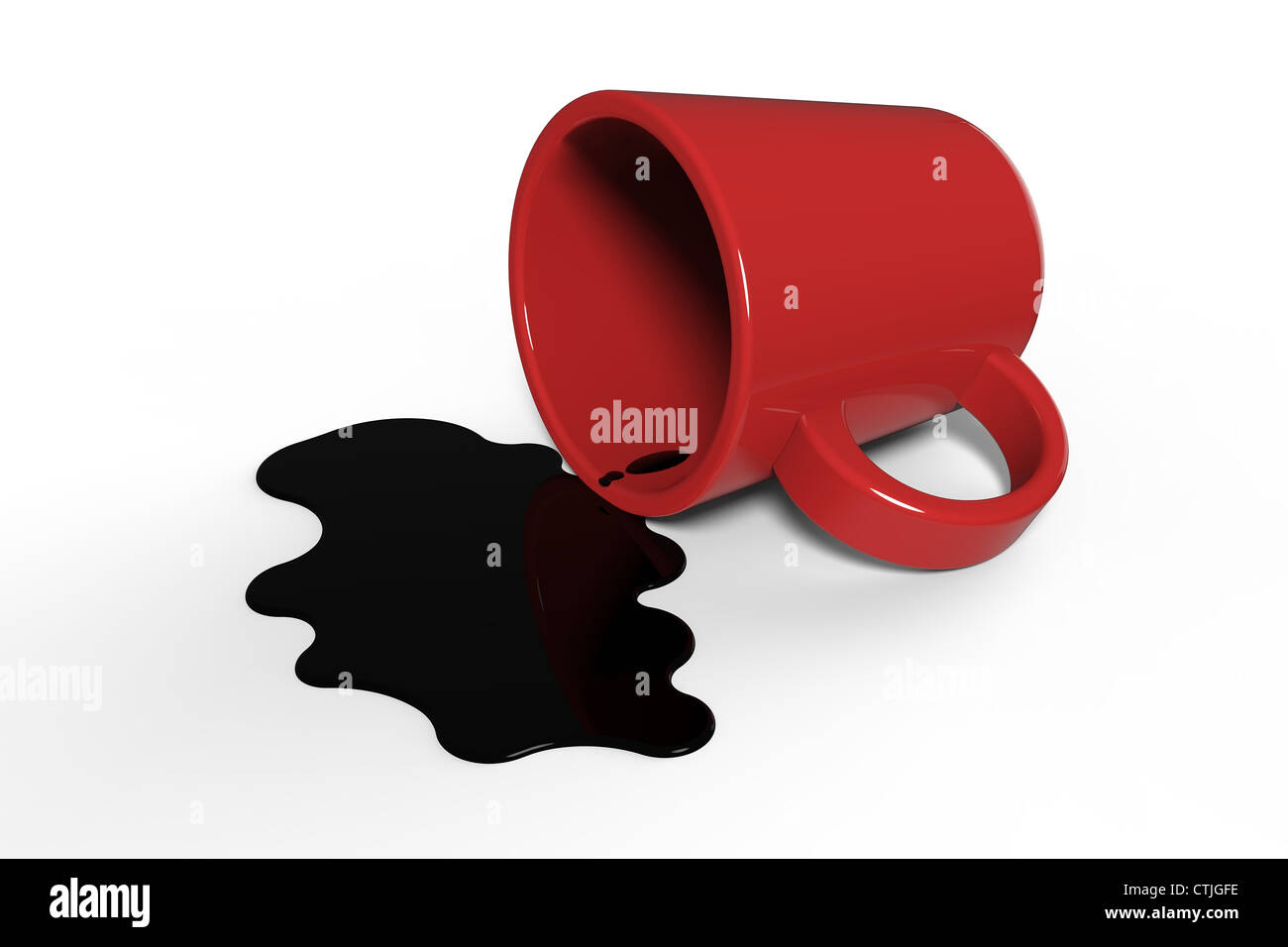 3d red coffee cup splash hi-res stock photography and images - Alamy