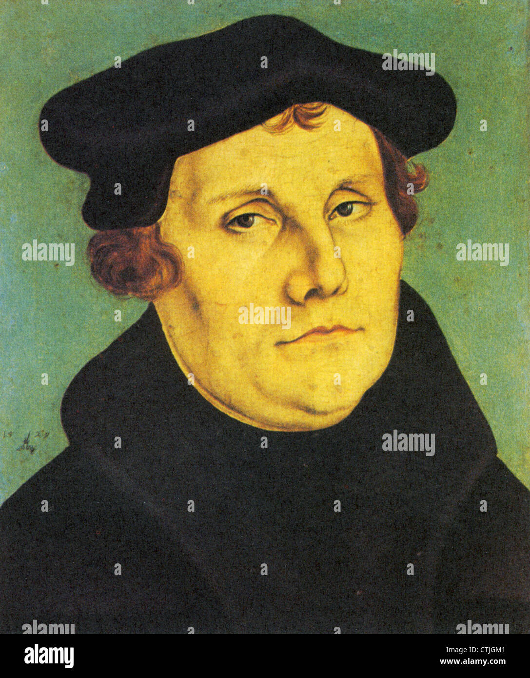 MARTIN LUTHER (1483-1546) German monk painted by his friend Lucas ...