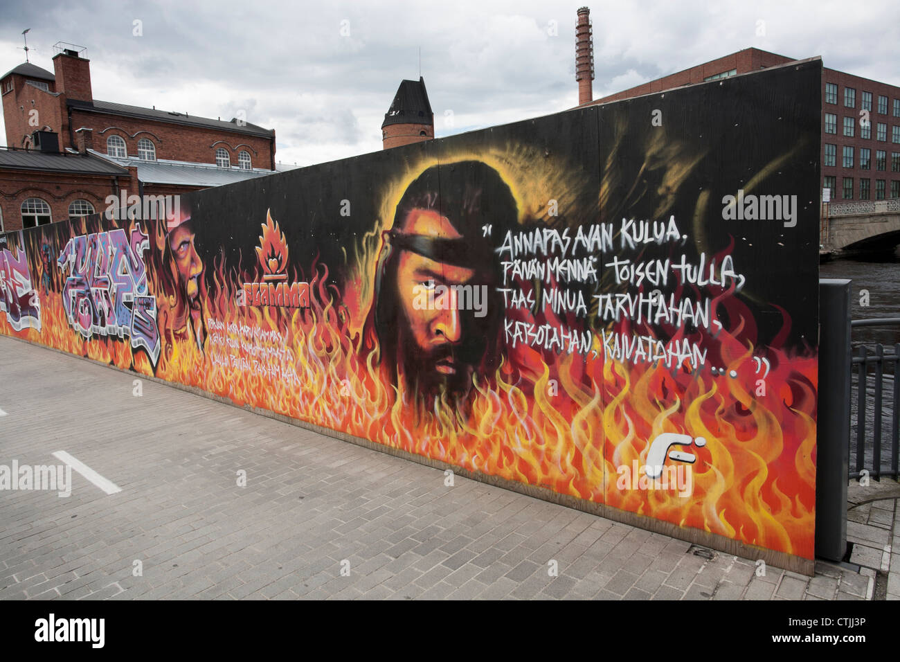 Graffiti wall, Tampere Finland Stock Photo - Alamy