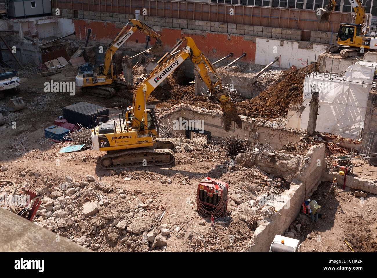 Demolition site in the City of London Stock Photo - Alamy