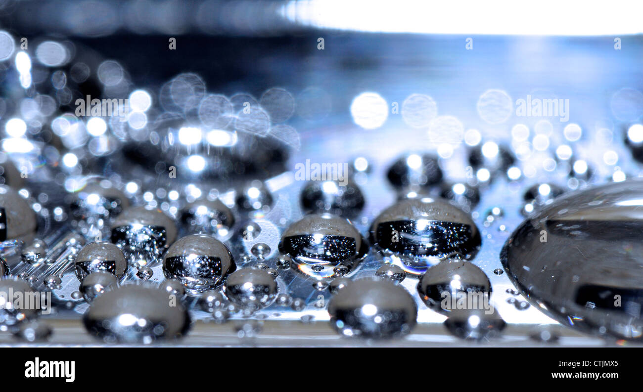 cold droplets on the surface of stainless steel Stock Photo - Alamy