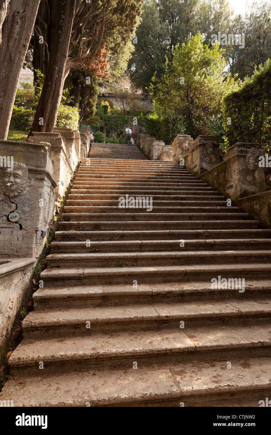 steep stone steps leading up at Villa d'Este gardens Tivoli Stock Photo ...