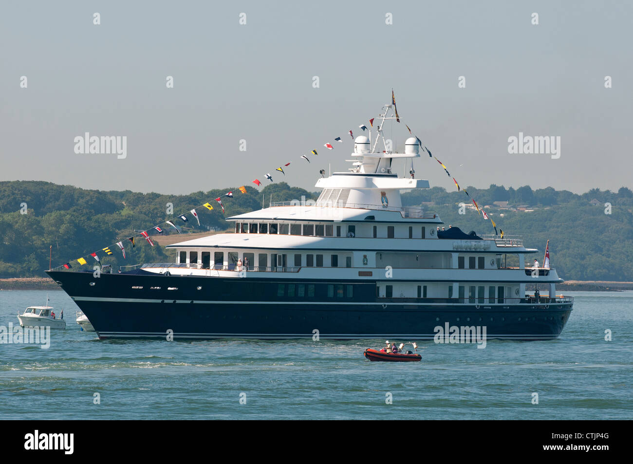 Motor Yacht Leander cruising in The Solent southern England the luxury ...