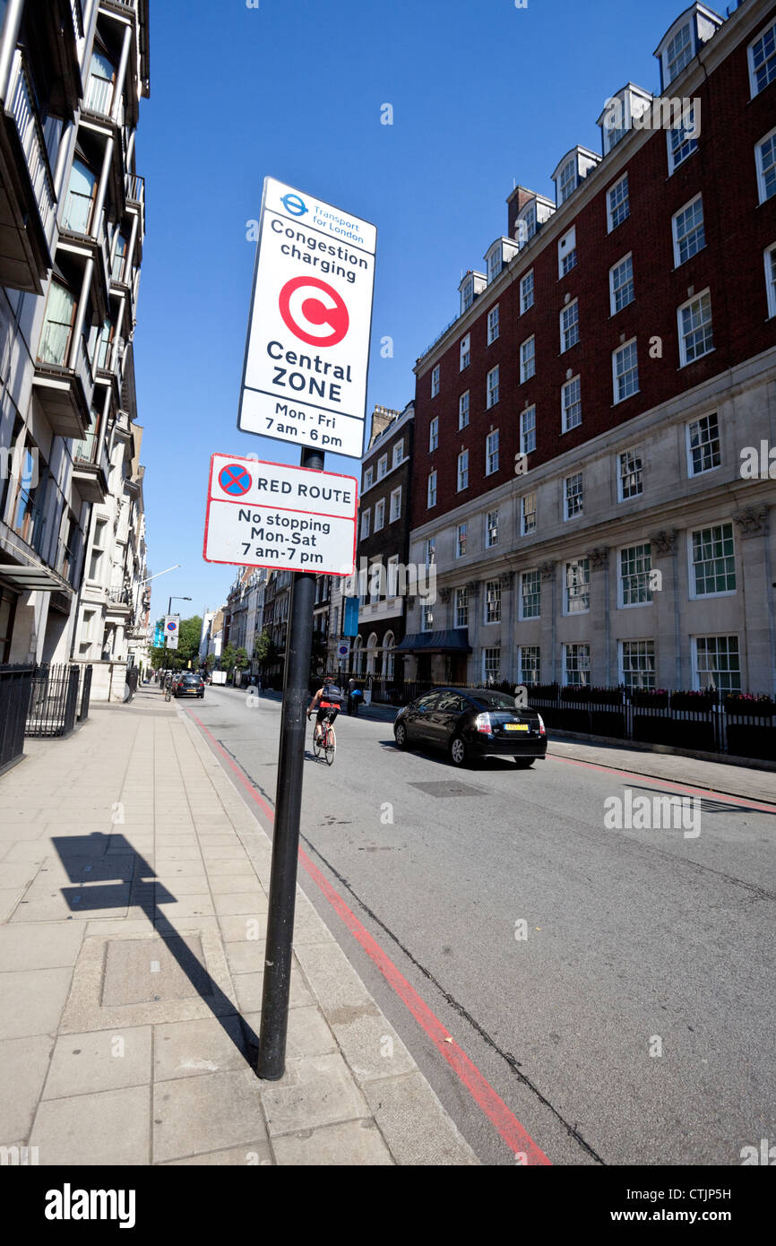 Congestion charge zone sign, London, England, UK Stock Photo - Alamy