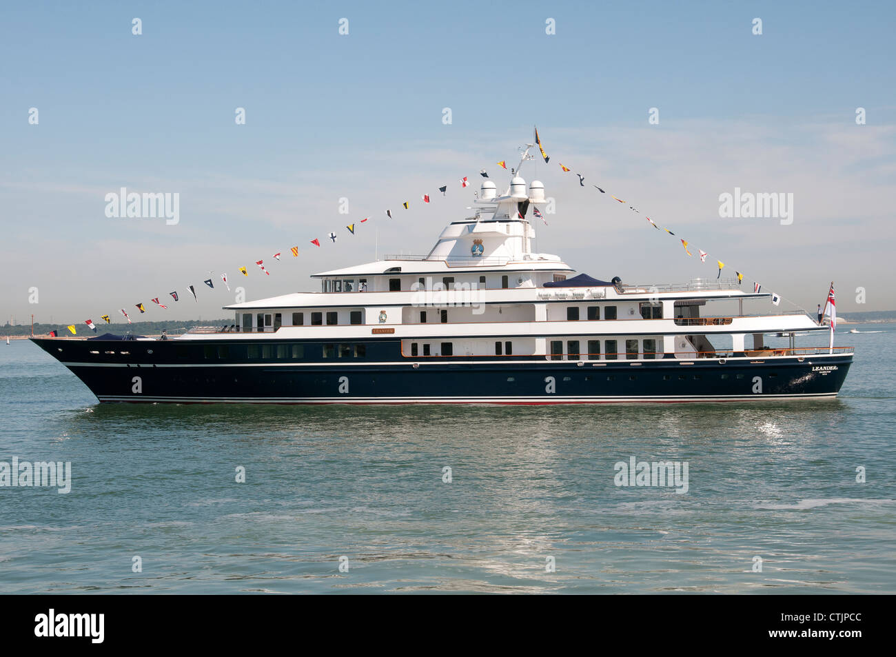 Motor Yacht Leander cruising in The Solent southern England the luxury ...