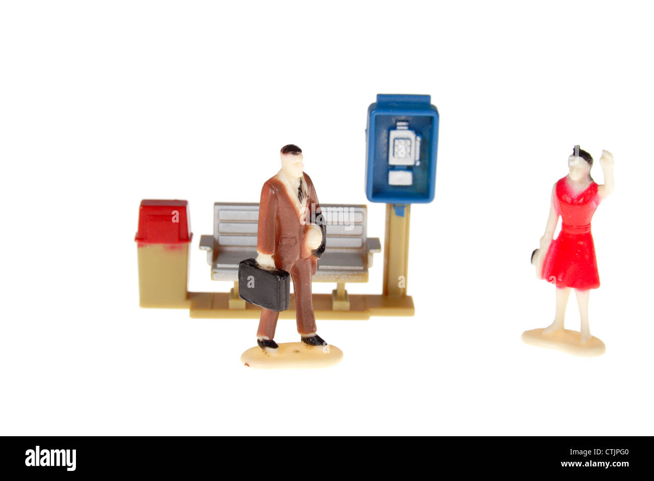 People on platform train Cut Out Stock Images & Pictures - Alamy