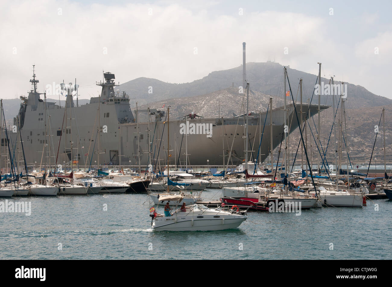 L61 the Juan Carlos 1 alongside in Cartagena Harbour southern Spain ...