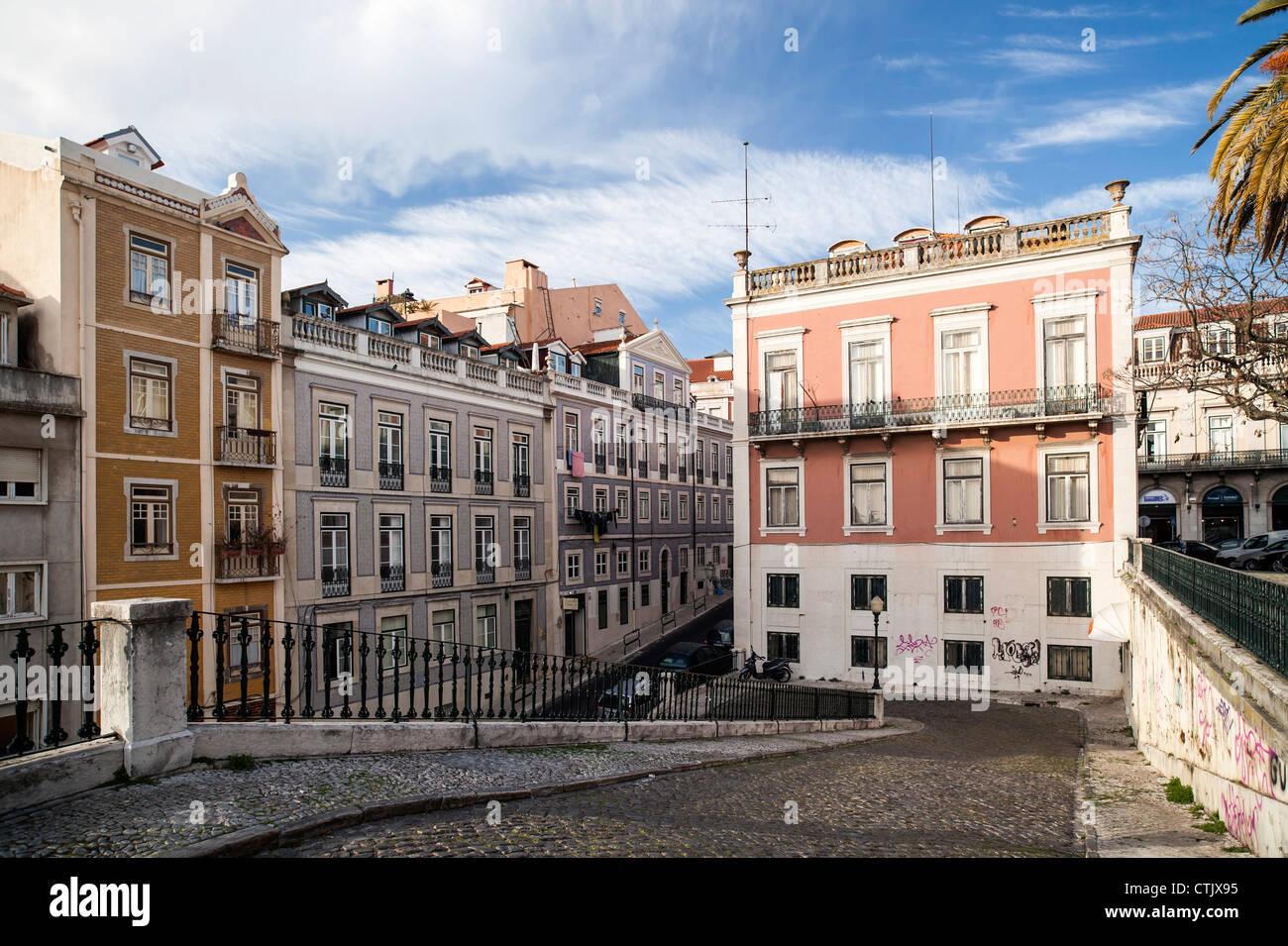 lisboa,portugal.street in chiado district Stock Photo - Alamy