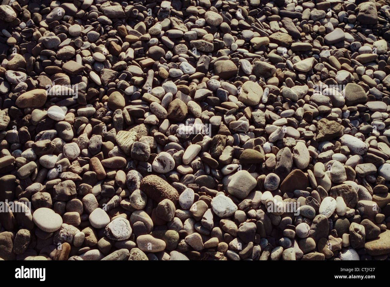 Surface covered with gray stones rounded pebbles closeup Stock Photo ...