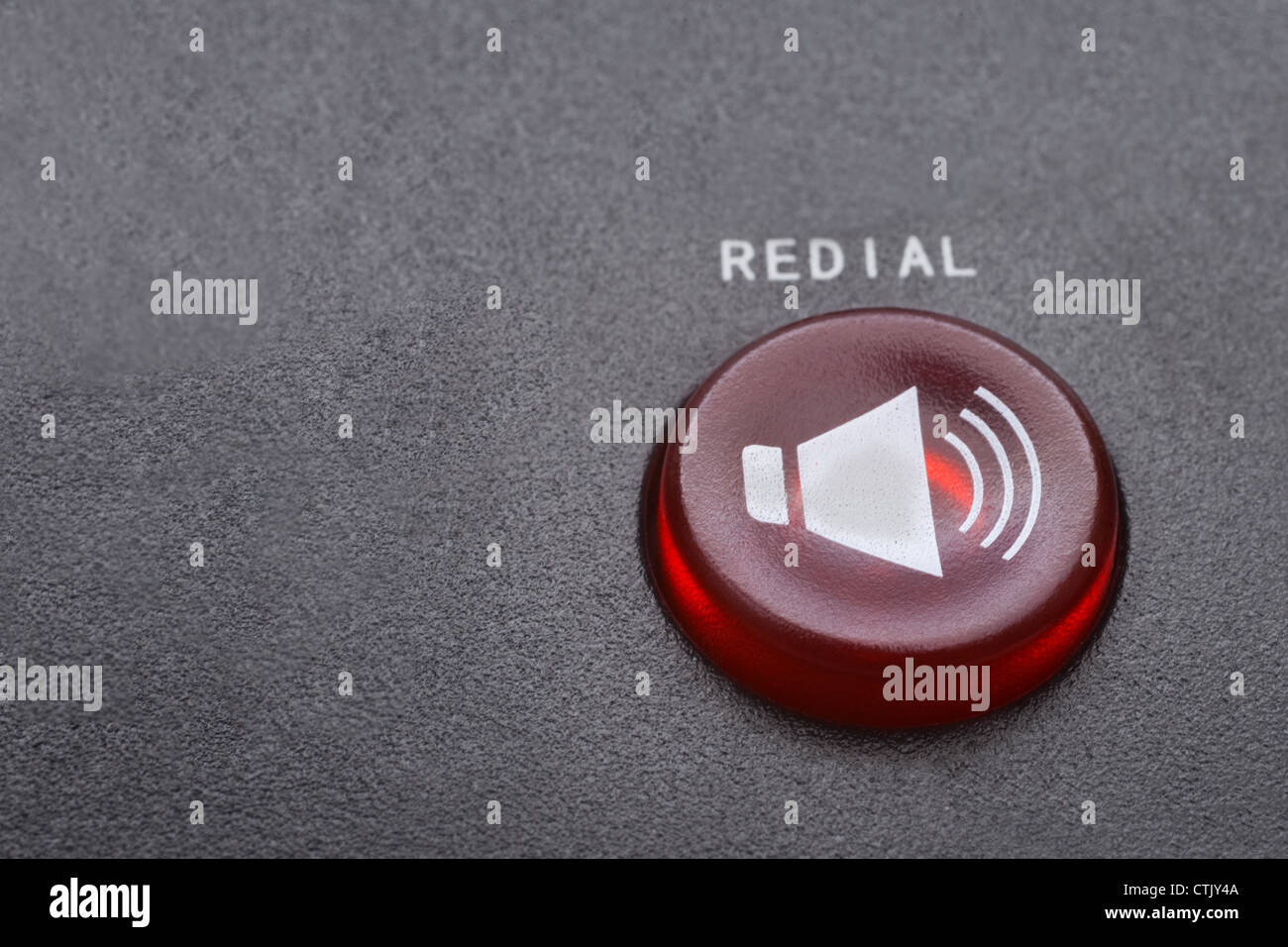 Red redial button macro Stock Photo - Alamy