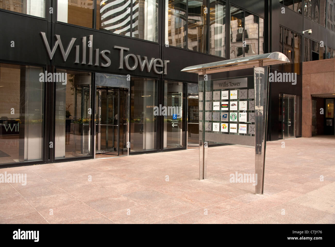 East entrance to the reception of the Willis Tower - formerly Sears ...
