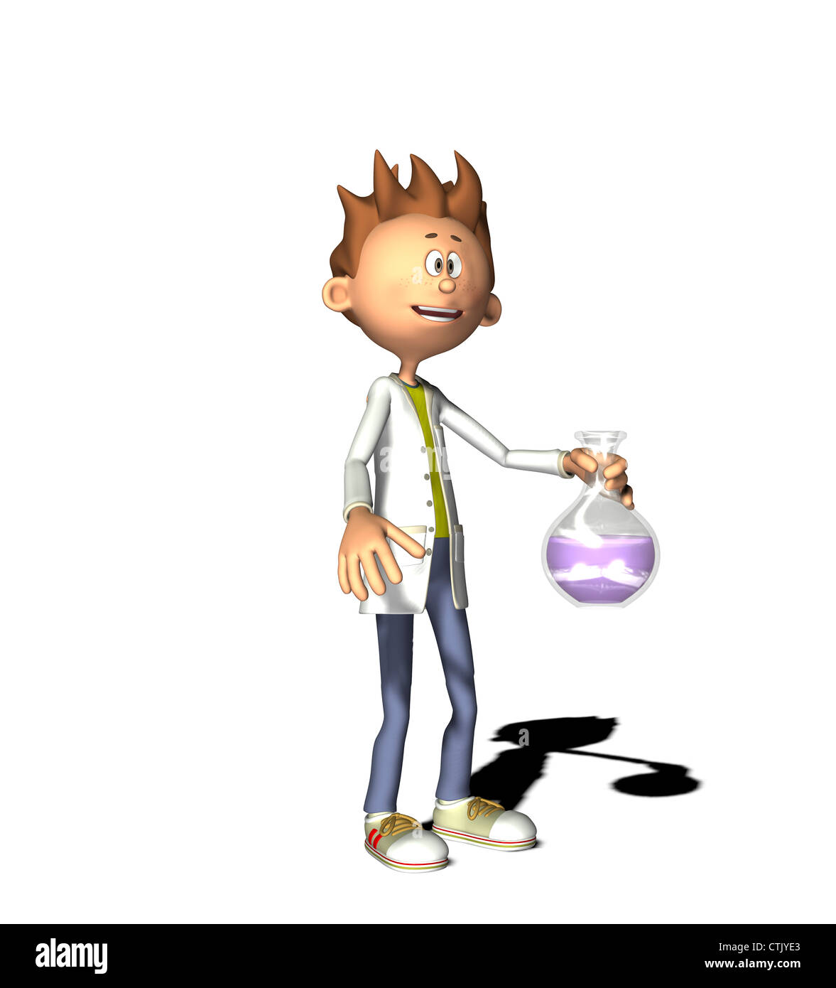 cartoon figure chemist Stock Photo - Alamy