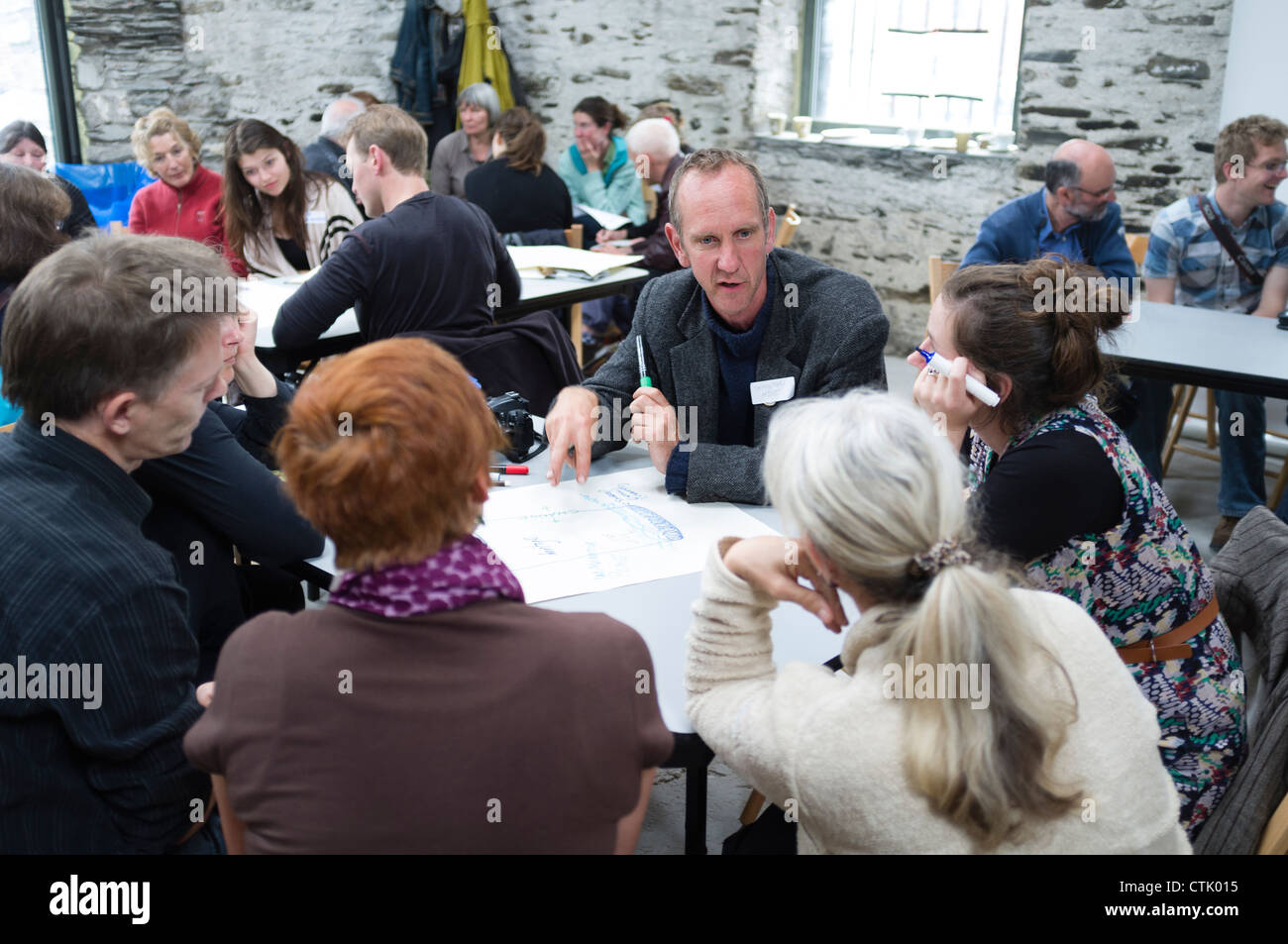 TONY EASTERBY, artist, and others at the Biosffer Dyfi Biosphere arts ...