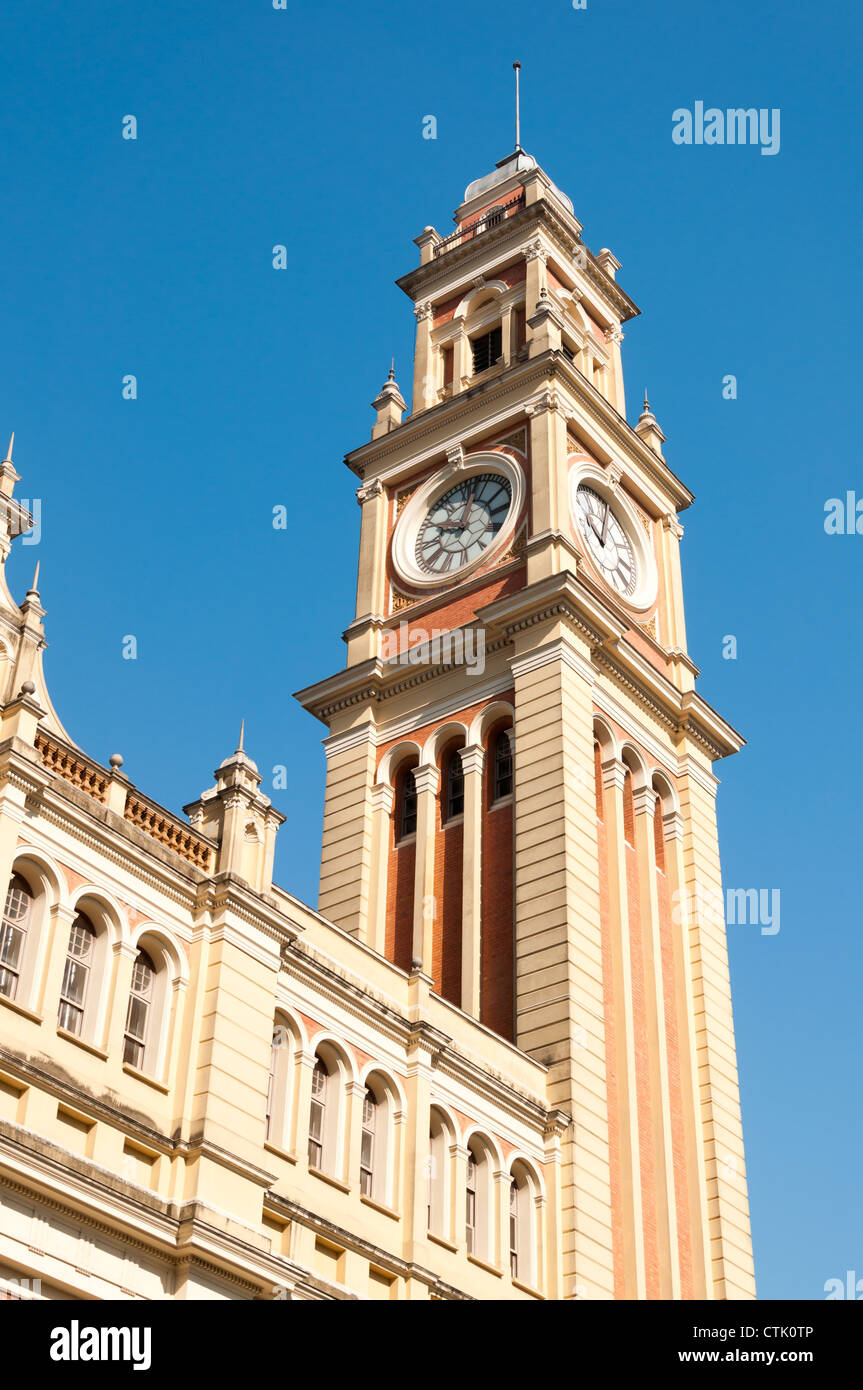 Clock tower of the station light in Sao Paulo Stock Photo - Alamy