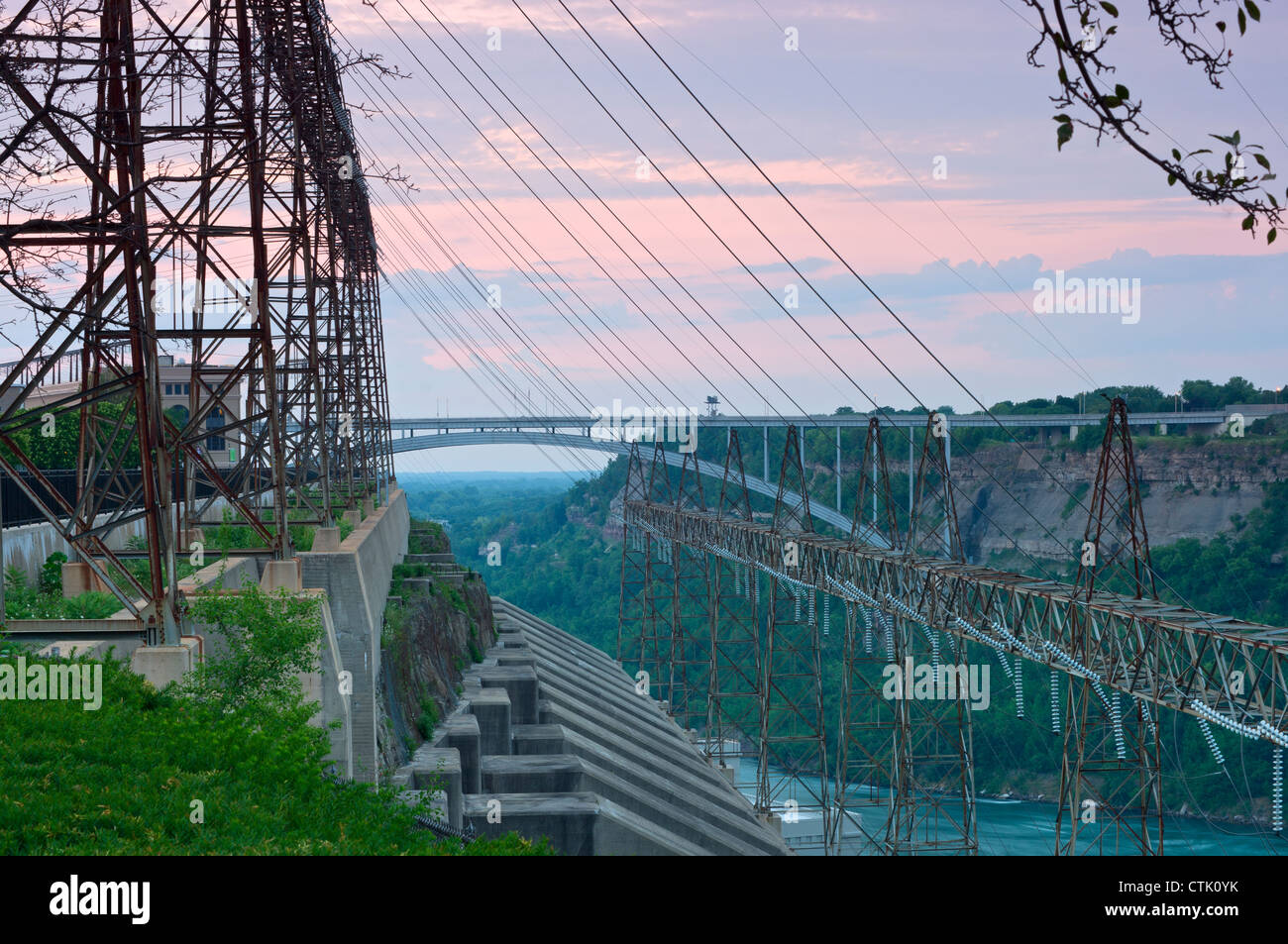 Sir Adam Beck hydroelectric facility in Niagara Falls, Ontario and the ...