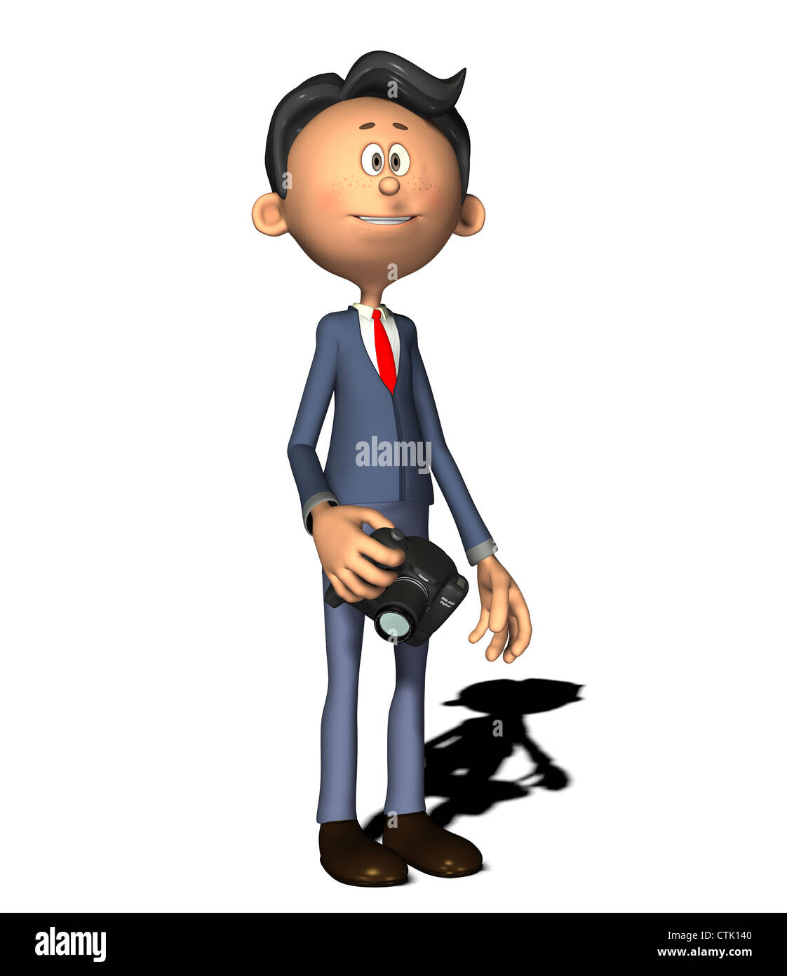 cartoon figure photographer with camera Stock Photo - Alamy