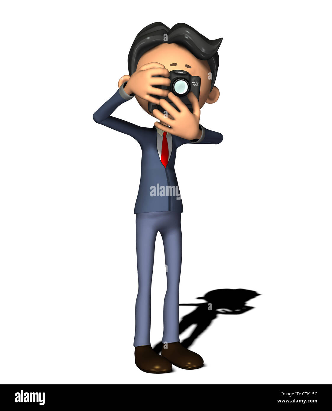 cartoon figure photographer with camera Stock Photo - Alamy