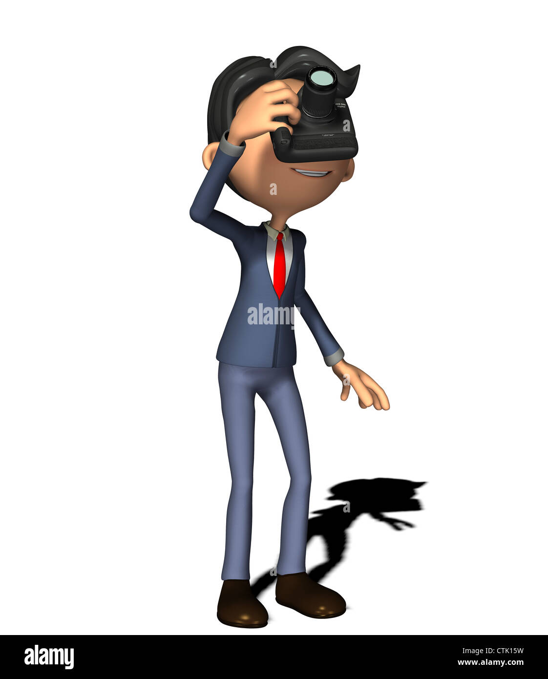 cartoon figure photographer with camera Stock Photo - Alamy