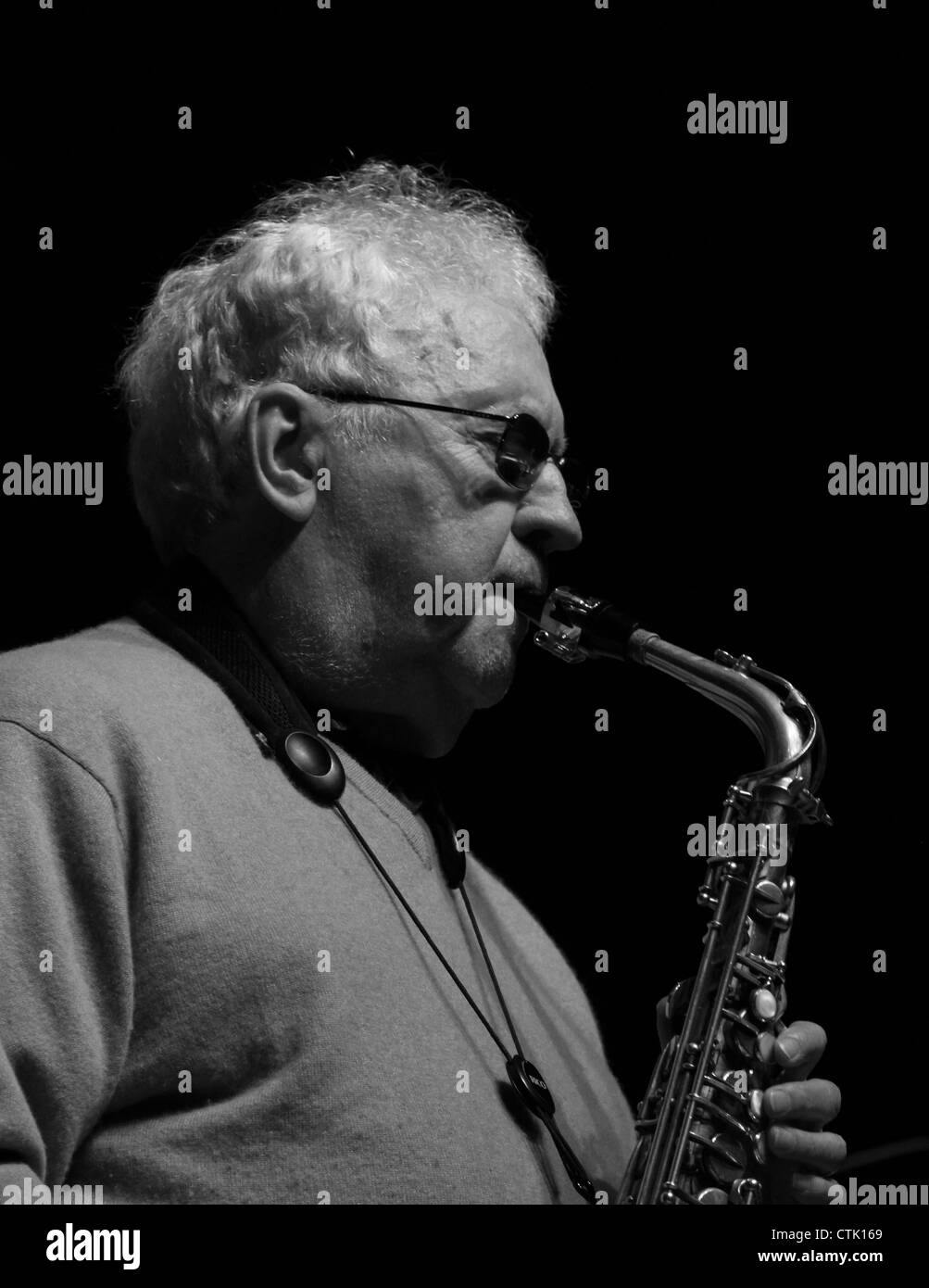 Lee Konitz (alto sax), in a concert on Valby Summer Jazz 2012 ...