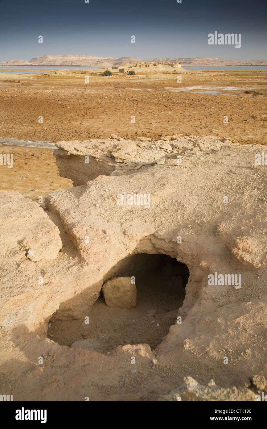 Tombs Outside The Town Of Siwa At The Siwa Oasis; Siwa, Egypt Stock ...