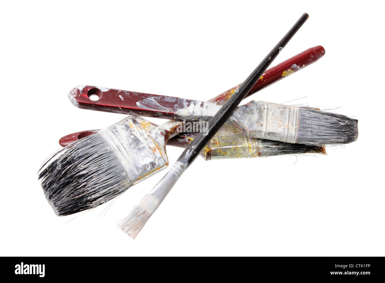 Used Paint Brushes Stock Photo - Alamy