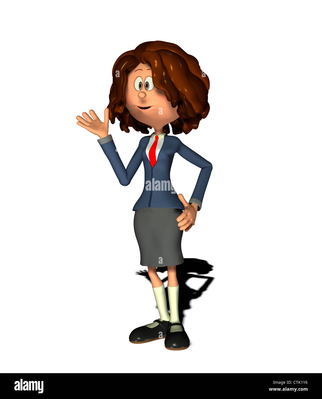 Cartoon figure business woman Stock Photo - Alamy