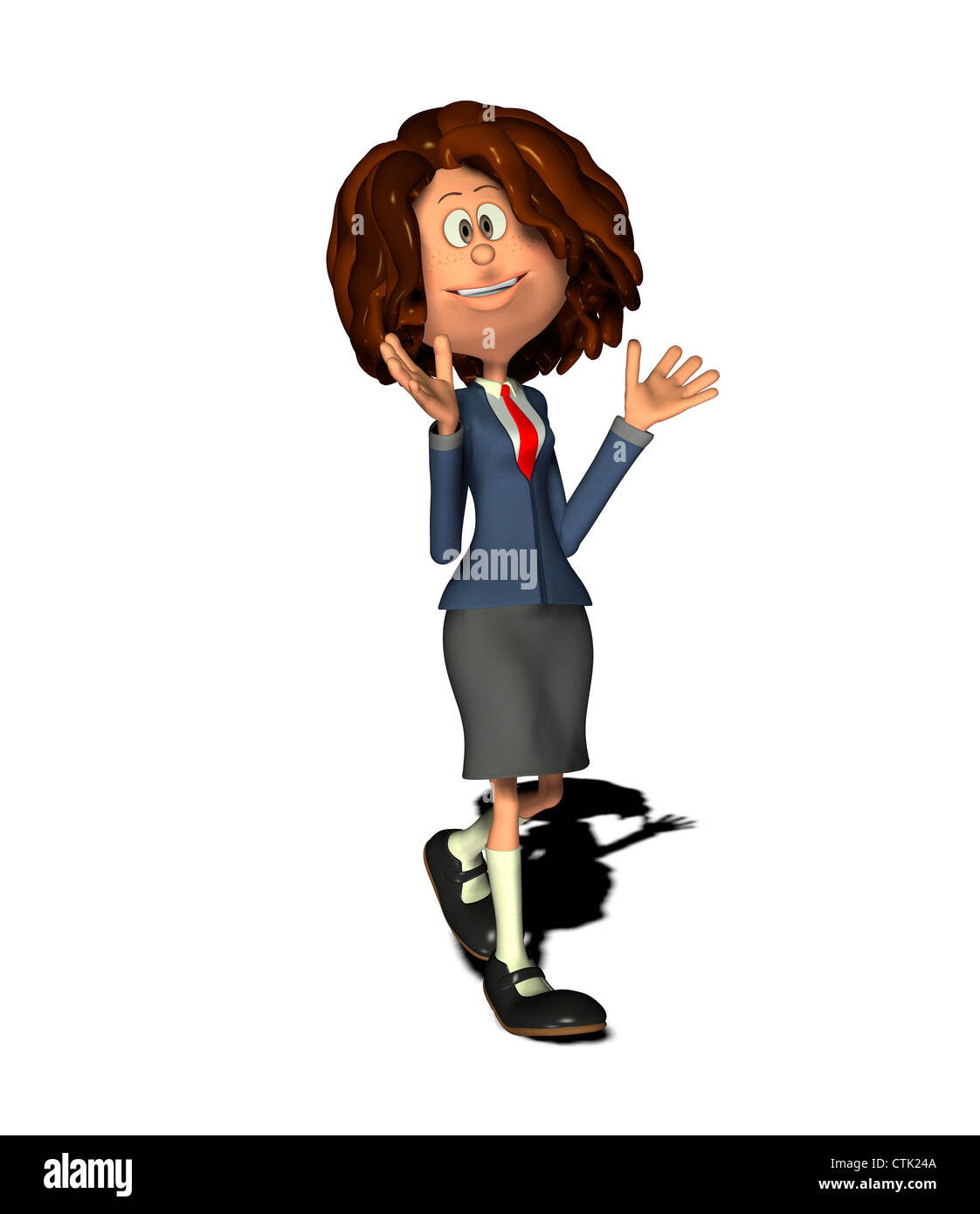 Cartoon figure business woman Stock Photo - Alamy