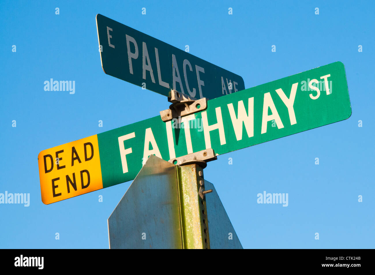 Religious street sign Stock Photo - Alamy