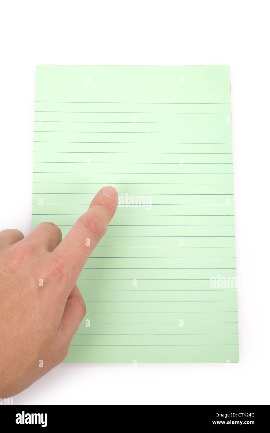green note paper with white background Stock Photo - Alamy