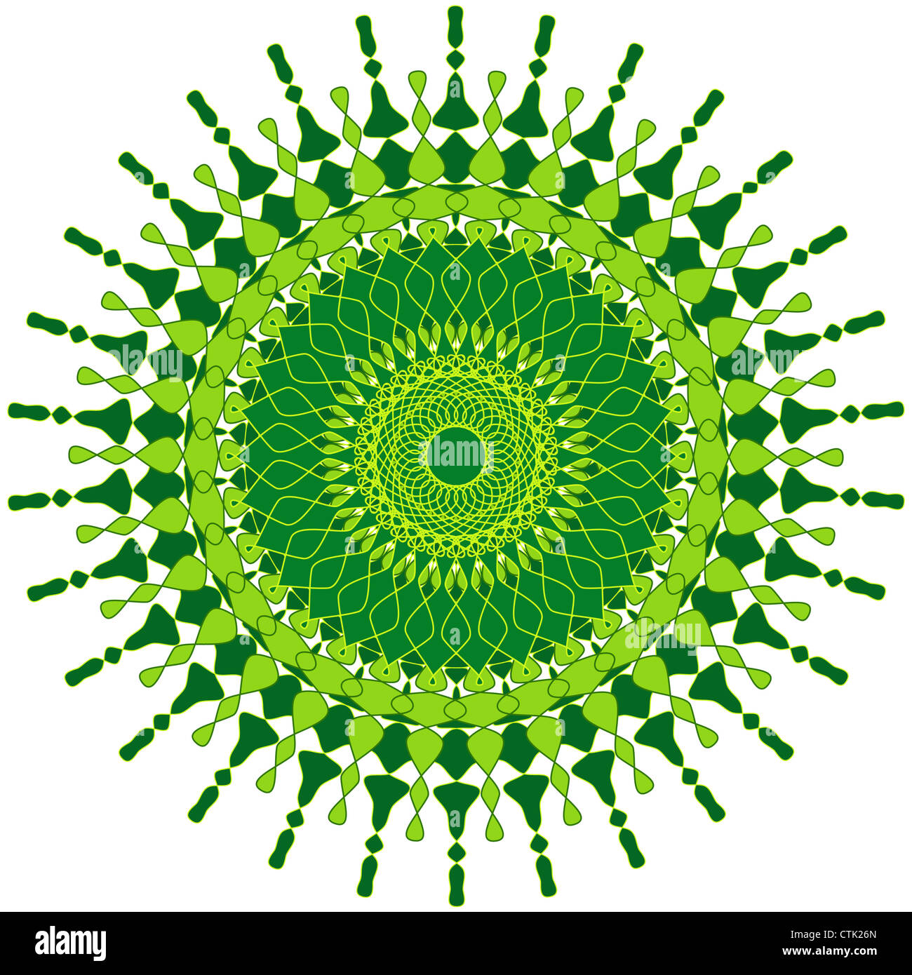 Artistic green mandala design Stock Photo - Alamy