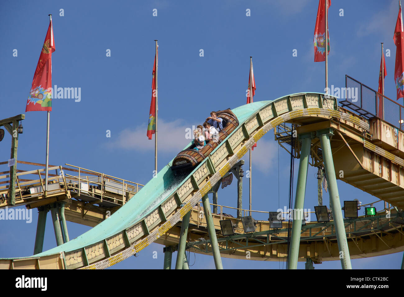 Water roller coaster at the Oktoberfest festival Stock Photo - Alamy