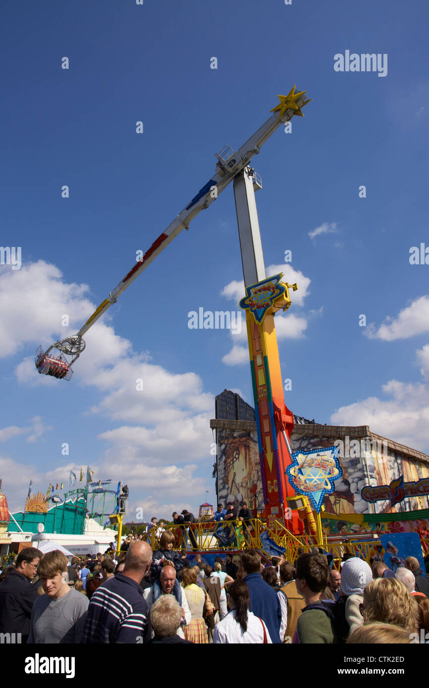 Cyber-Space-Carousel at the Oktoberfest festival grounds Stock Photo ...