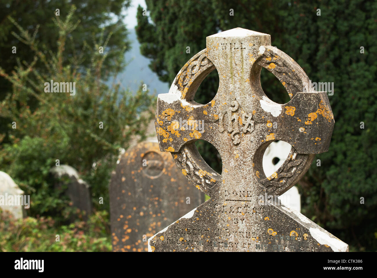 Old Weathered Tombstone; Ireland Stock Photo - Alamy