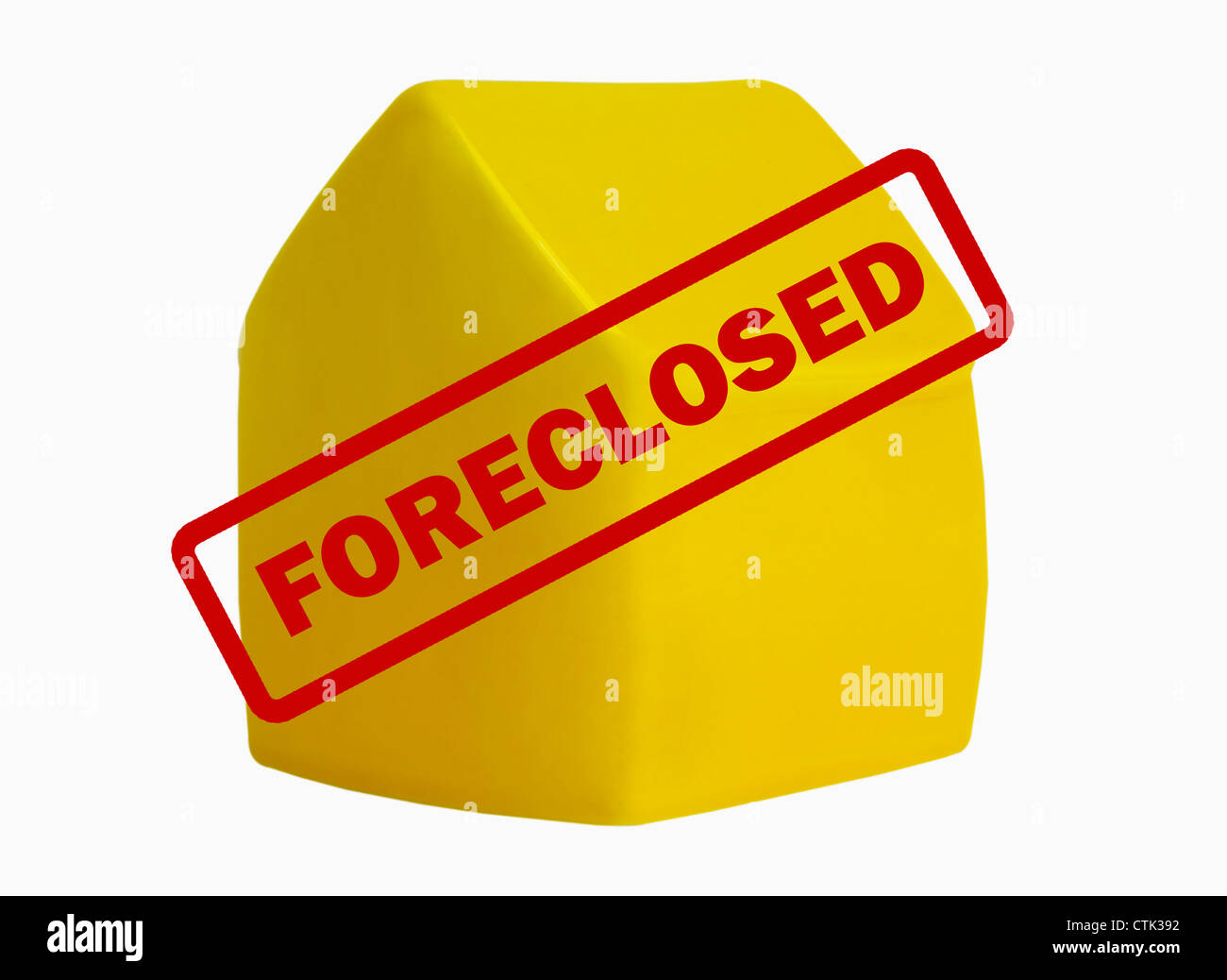 House with foreclosure bank owned sign hi-res stock photography and ...