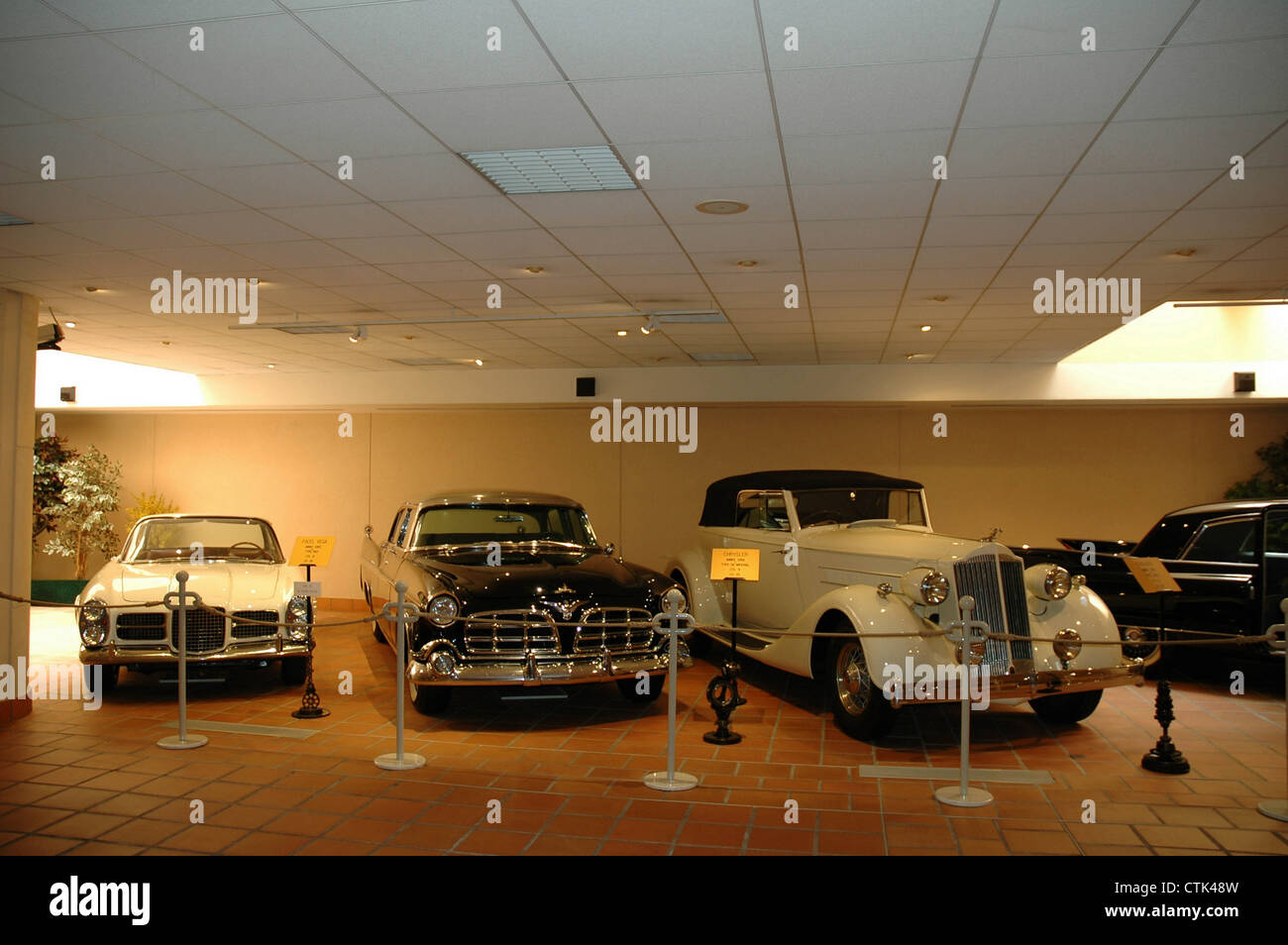 Terrace of Fontvieille Museum in Monaco - home of the car collection of ...