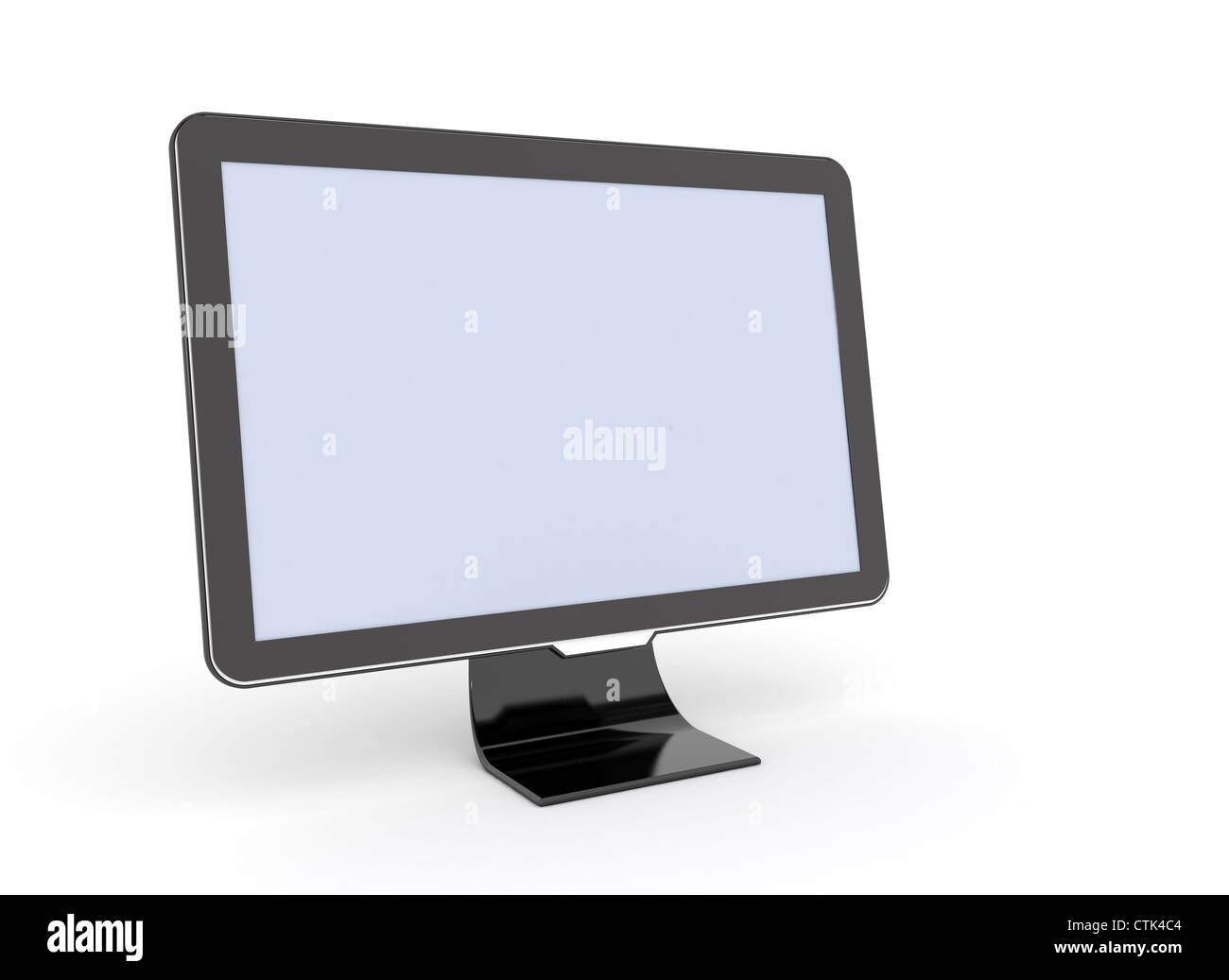 Computer Monitor with blank screen on white background Stock Photo - Alamy